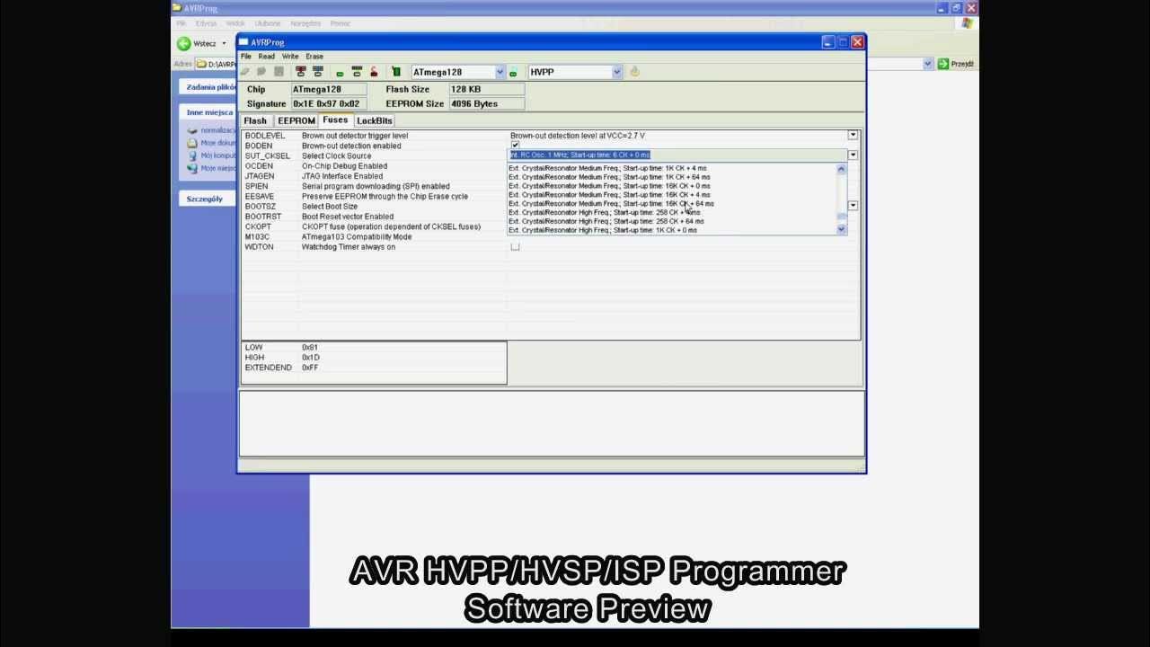AVR HVPP/HVSP/ISP Programmer - Software Preview - YouTube