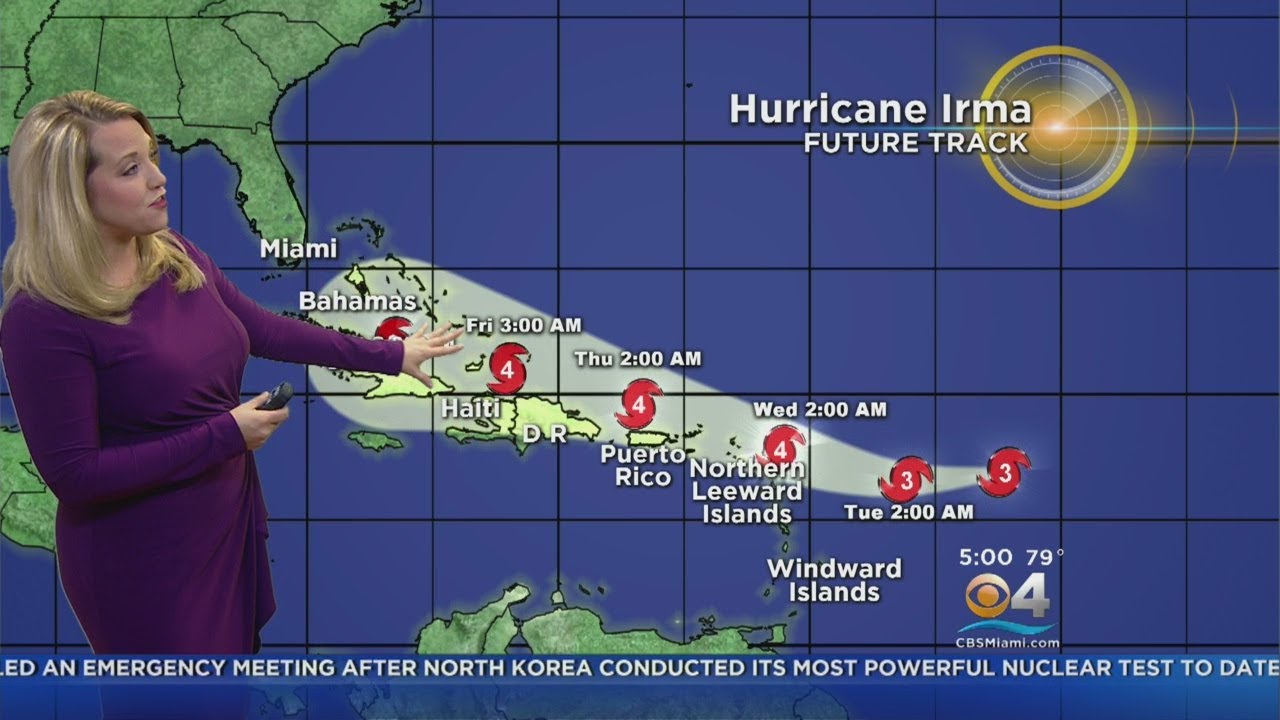 Tracking Hurricane Irma 9/4 5AM - YouTube