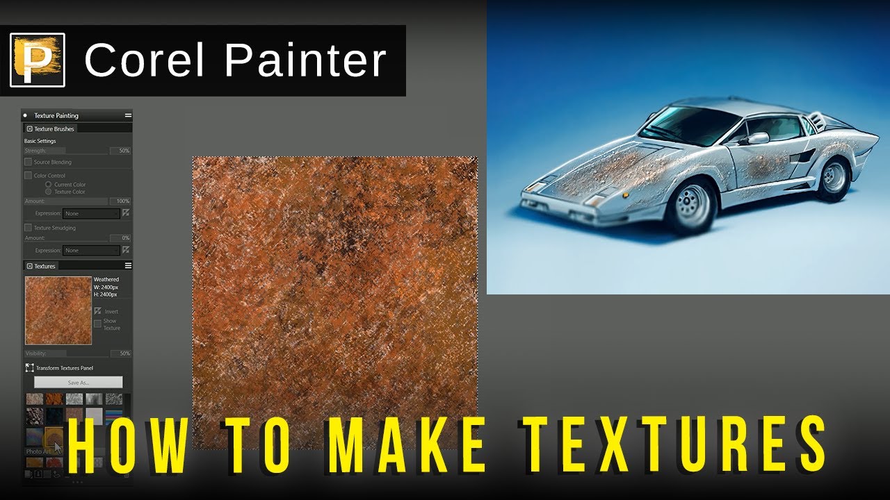 Creating Textures for Painting - Corel Painter Tutorial - YouTube