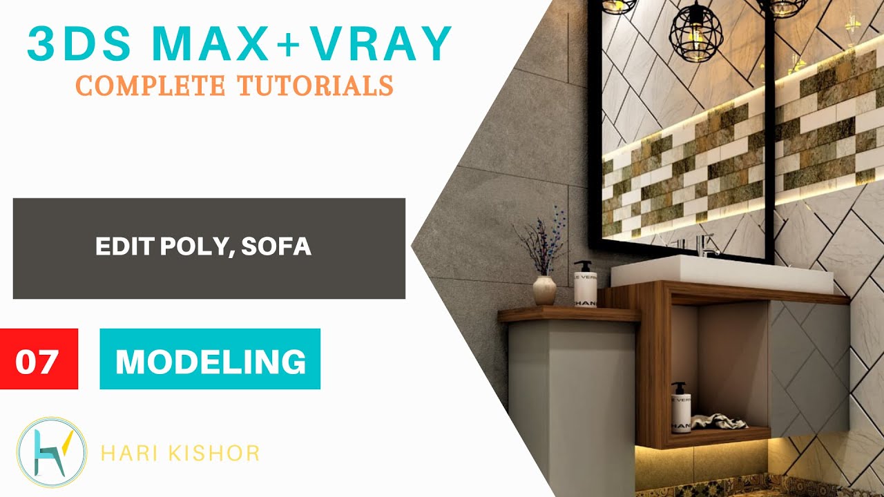 07 - How to use EDIT POLY in 3DS MAX !! HINDI !! 3DS MAX tutorials with ...
