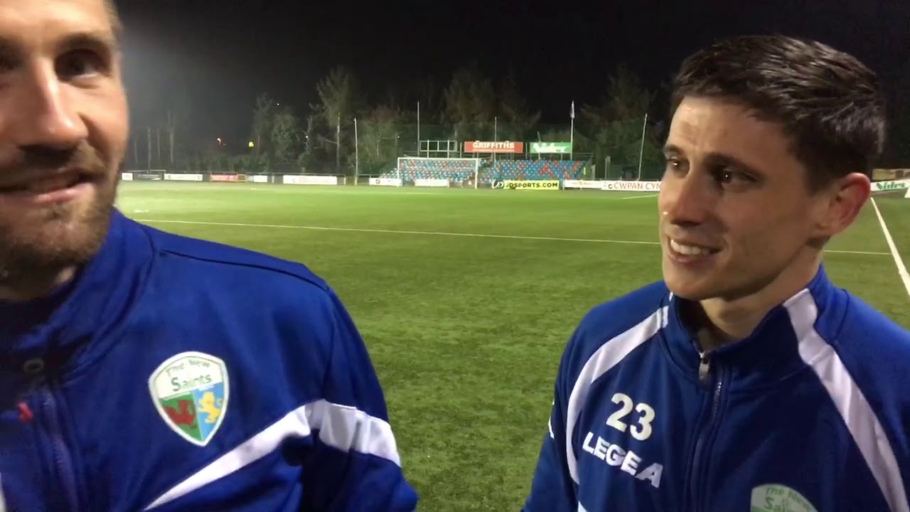 Greg Draper and Aeron Edwards after TNS FC 2 Barry Town United 0 - YouTube