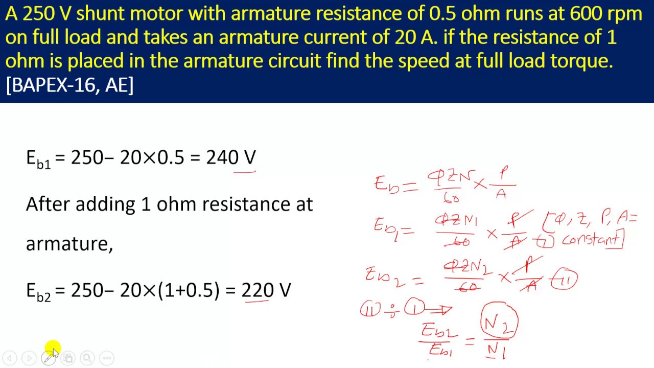 6. dc motor math solution [Lecture 3] - YouTube