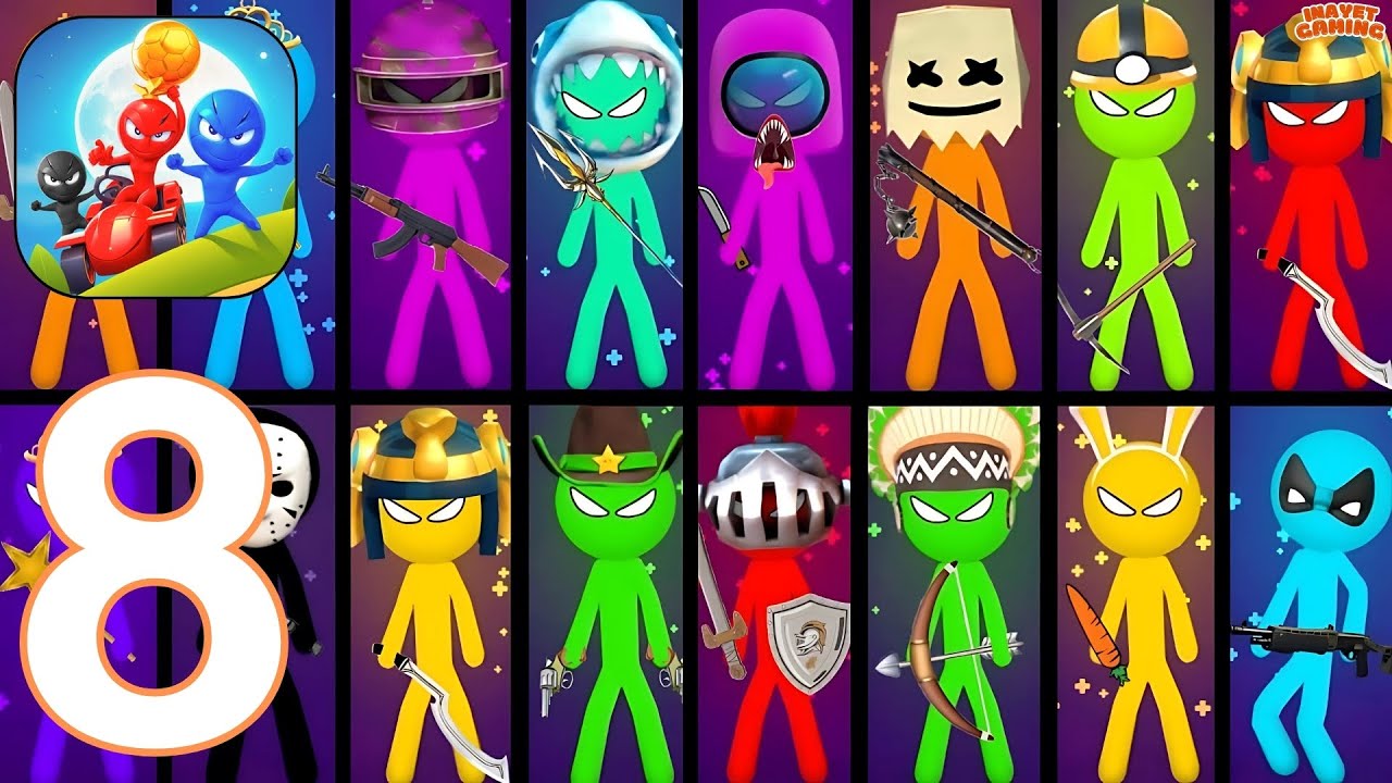 Stickman Party: 4 Player Games - Gameplay Part 7 Walkthrough (iOS ...