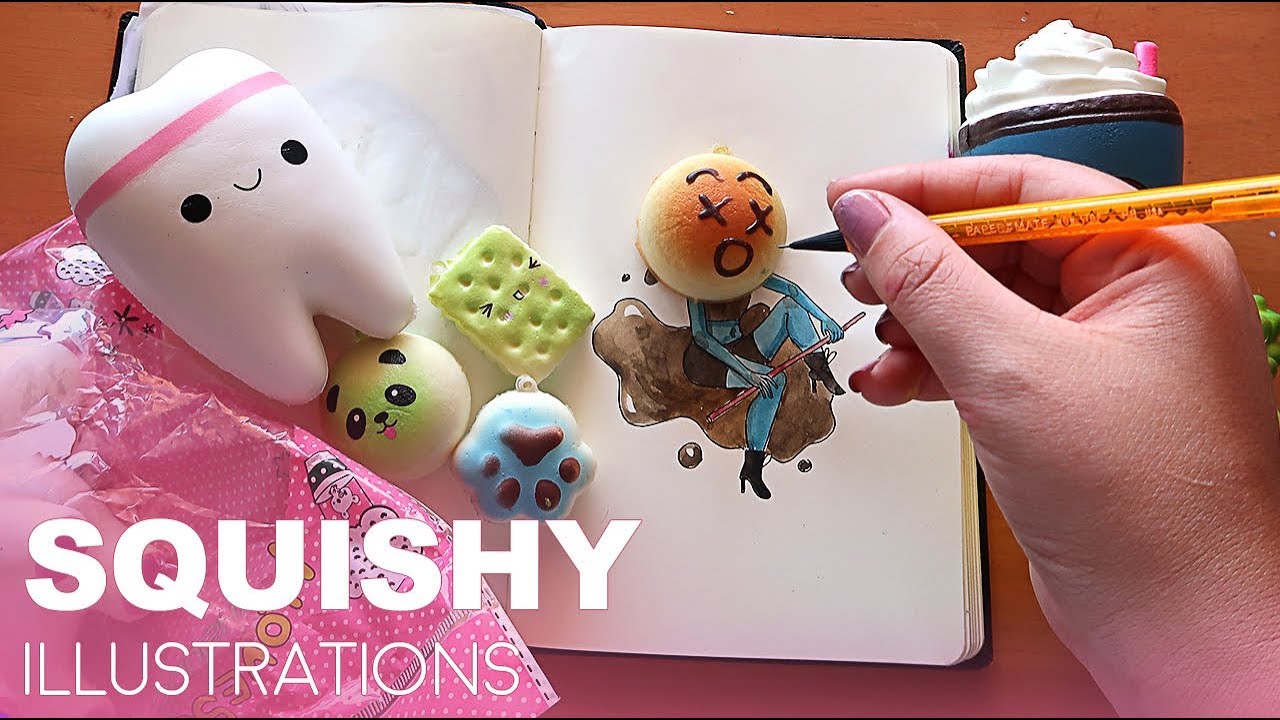 Squishy inspired drawings - YouTube