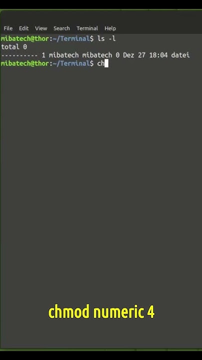 Linux Terminal Kurs 45 - chmod numeric 4 / octal - YouTube