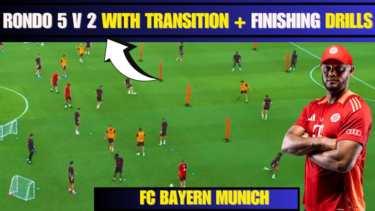 🎯FC Bayern Munich / Rondo 5v2 with transition + Finishing Drills By ...