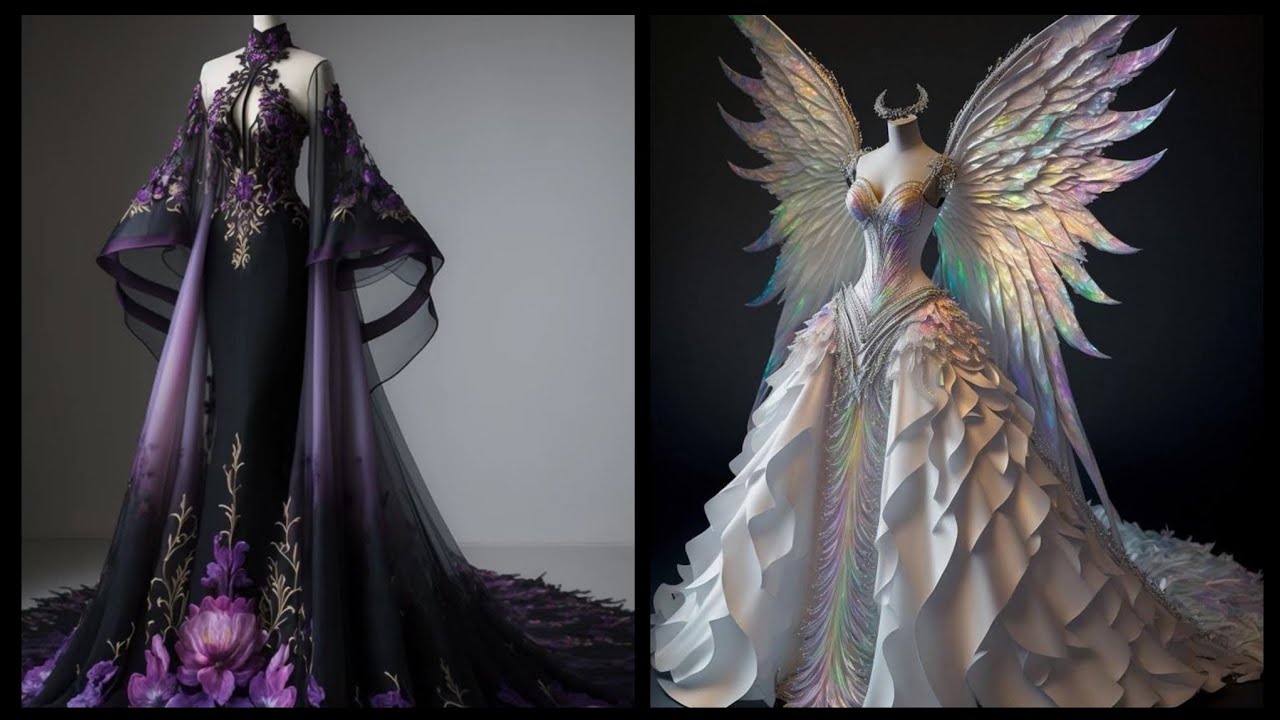 Just looking gorgious & charming long gown designs - YouTube