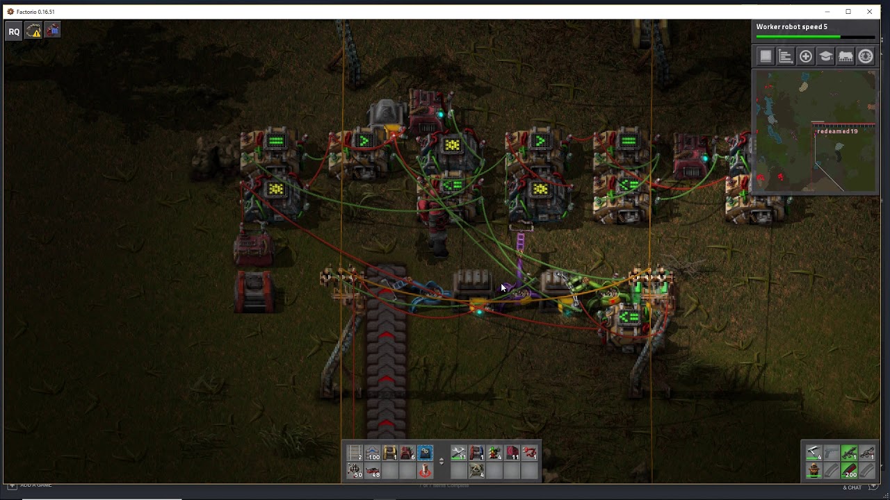 Factorio Self Expanding Wall - YouTube