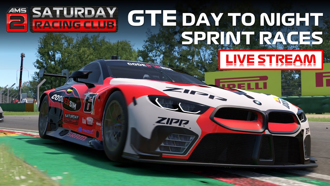 Live Stream: GTE World Tour Sprint Races - AMS2 Saturday Racing Club ...