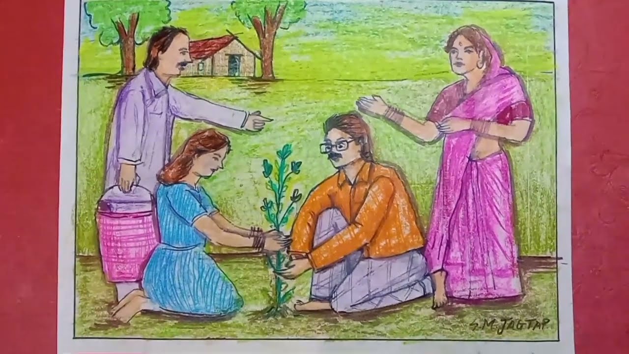 स्मरण चित्र | Memory Drawing | Drawing grade Exam - YouTube