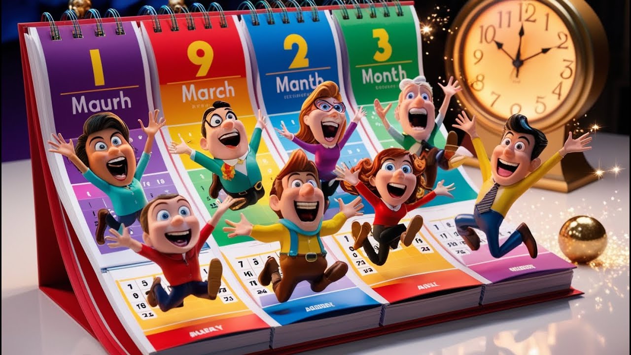 The Dancing Calendar | Kids songs | Nursery Rhymes | Dreamy Dots - YouTube