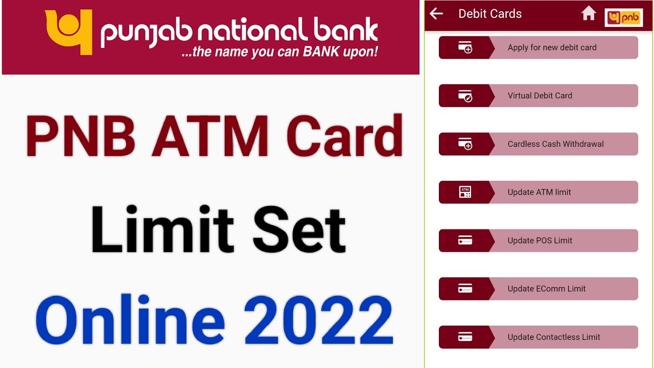How to set pnb atm card limit | Pnb atm card limit set | Pnb debit card ...