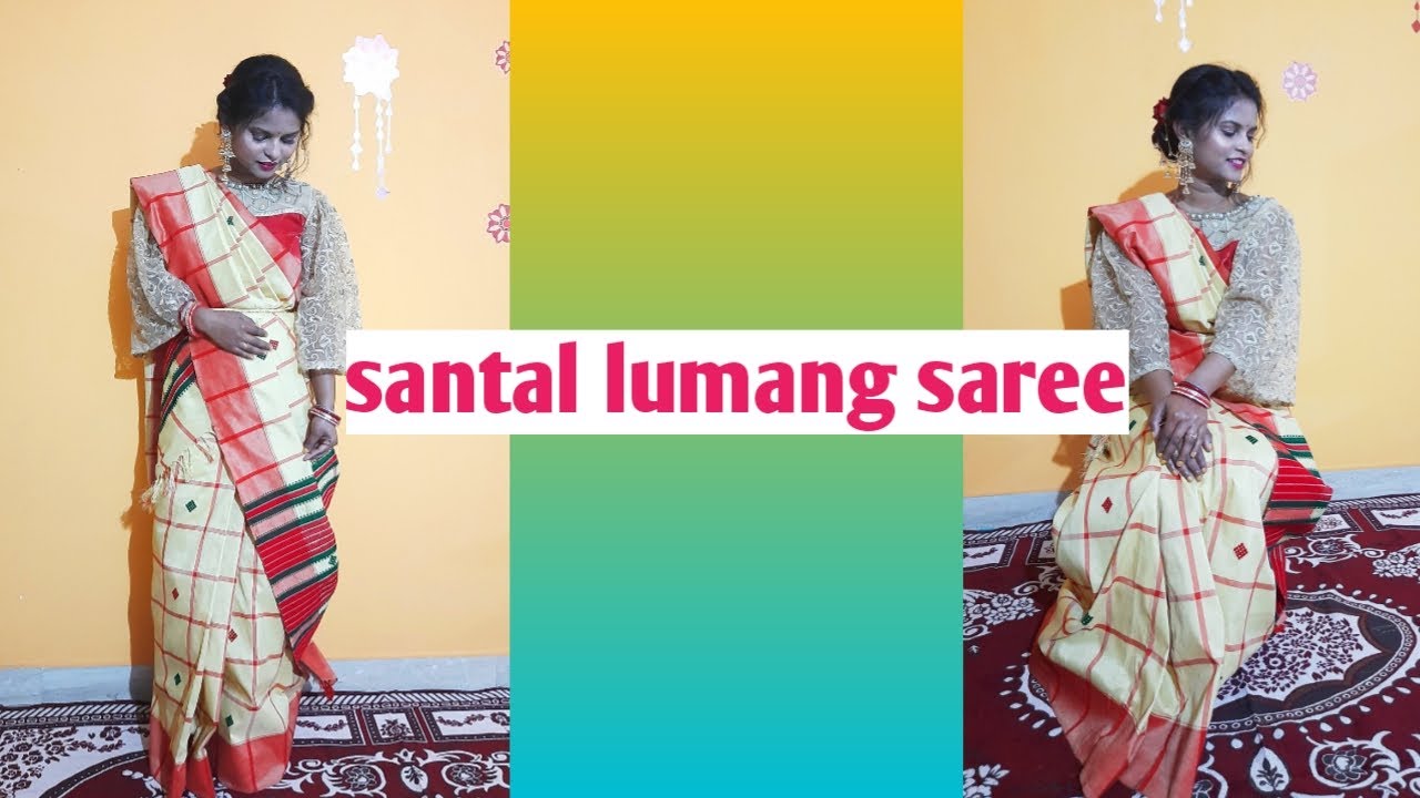 How to wear Lumang Saree //Santhali Saree//Baha special // Sarnagirl ...