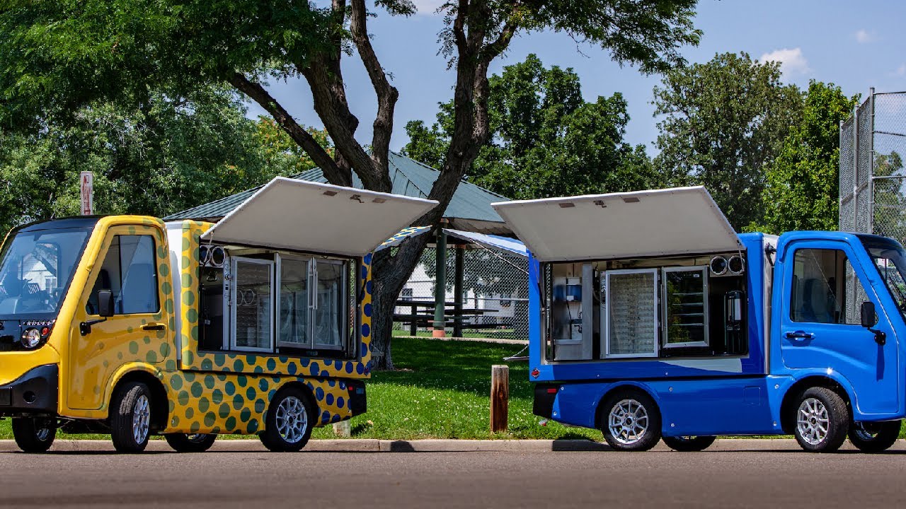 Electric food carts roll out on college campuses - YouTube