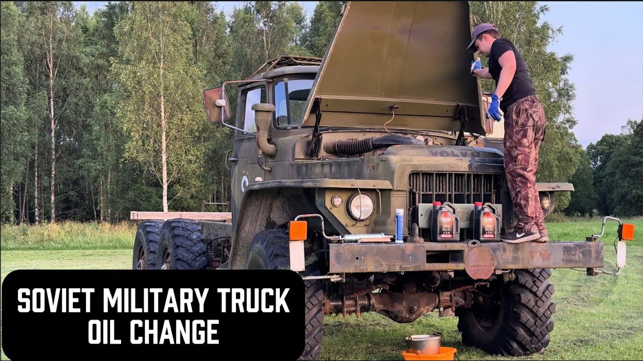 Maintaining a Soviet Military Truck – Ural 375D Engine Oil Change ...