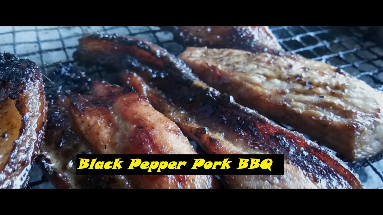black pepper pork bbq - YouTube