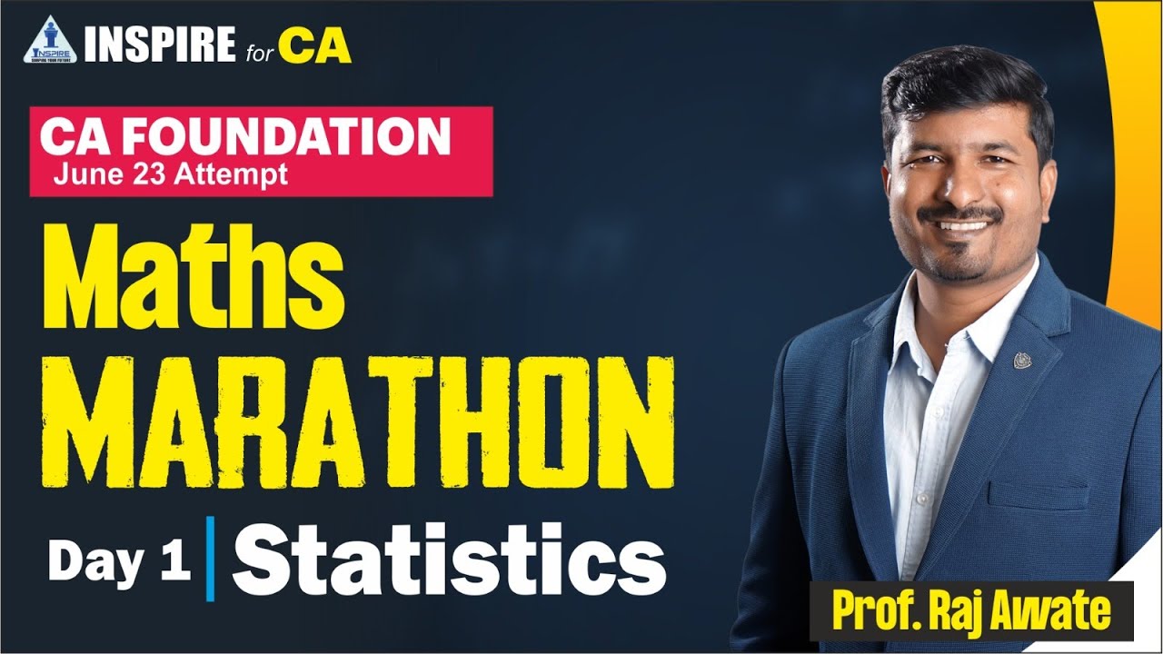CA Foundation Maths Marathon day 1 I June 23 exam I By Raj Awate - YouTube