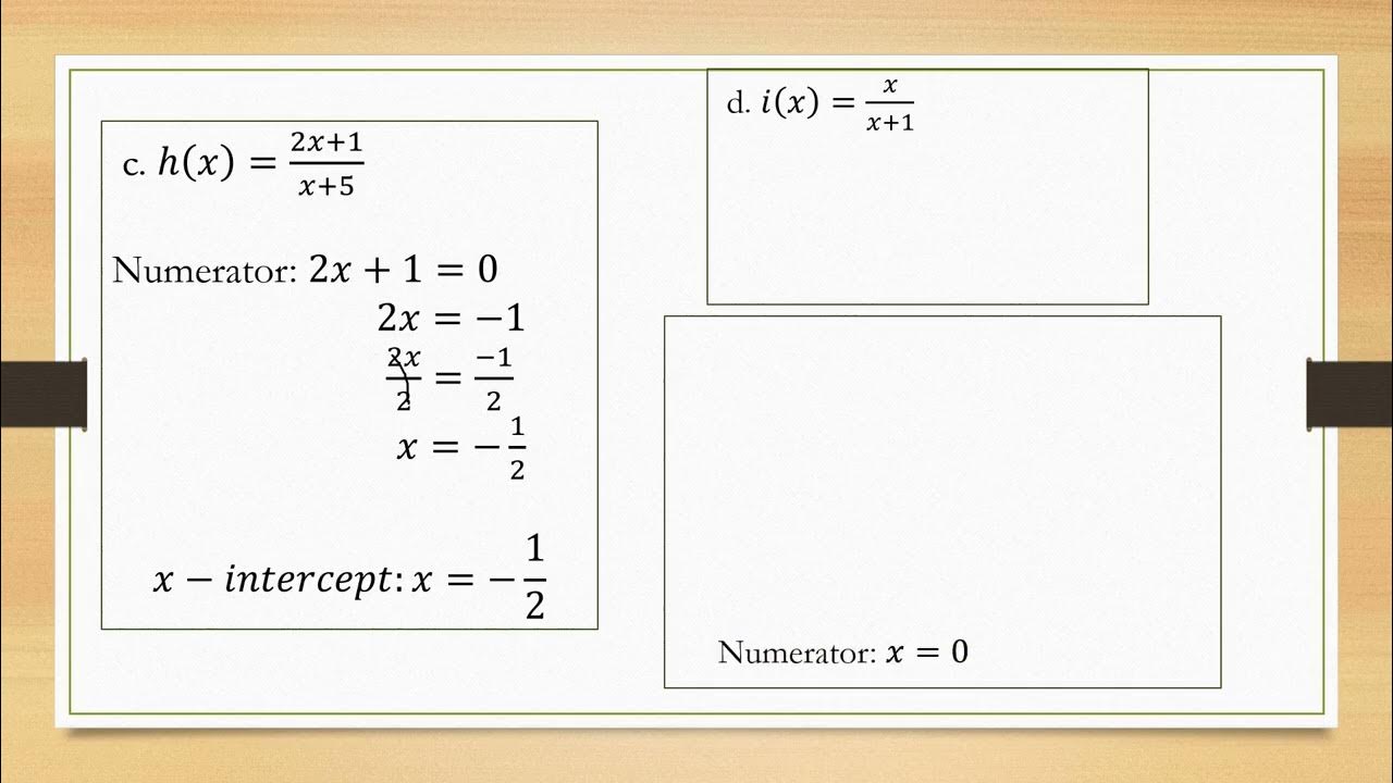 x – intercepts and y – intercepts of Rational Functions - YouTube