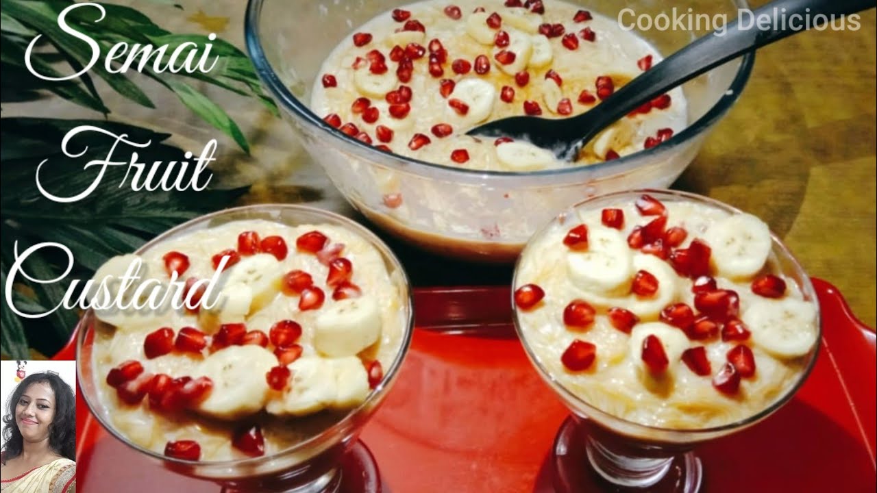 Semai Fruit Custard || Vermicelli Fruit Custard recipe || Bengali ...