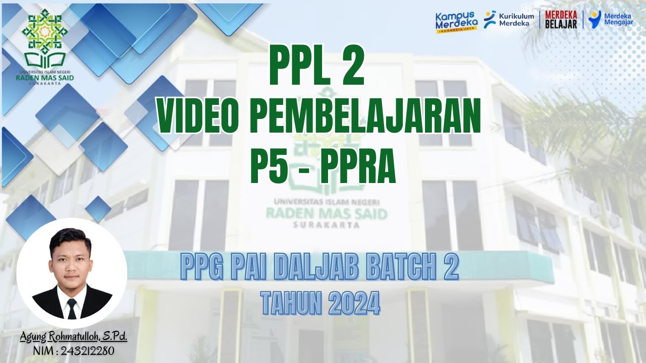 VIDEO PPL PPG MAPEL PAI || MODEL P5 - PPRA - YouTube