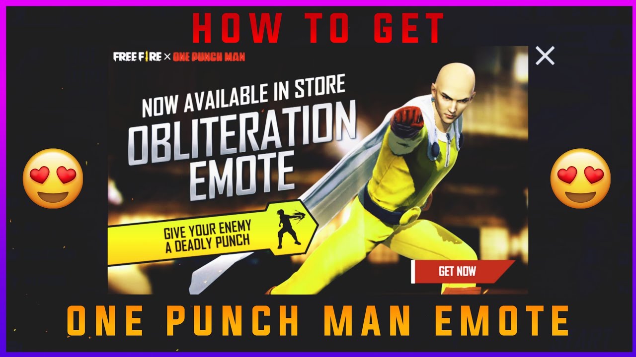 HOW TO GET 😘 ONE PUNCH MAN EMOTE ||KRISTEN FF - YouTube