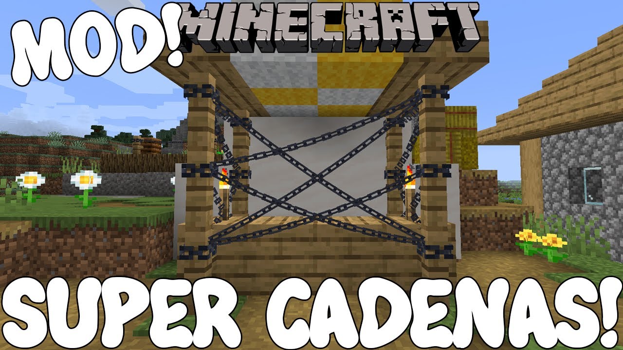 SUPER CADENAS! Minecraft 1.16.4 MOD Connectible Chains! - YouTube