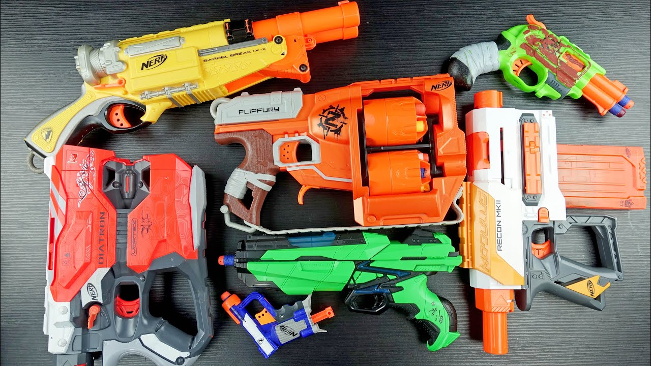 Best Nerf Rifle Set. Pump Nerve Guns. We Destroyed the Target! - YouTube