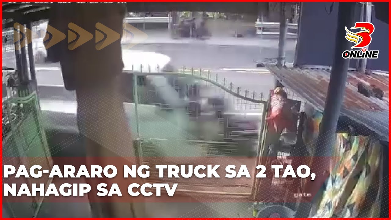 Pag araro ng truck sa 2 tao, nahagip sa CCTV - YouTube