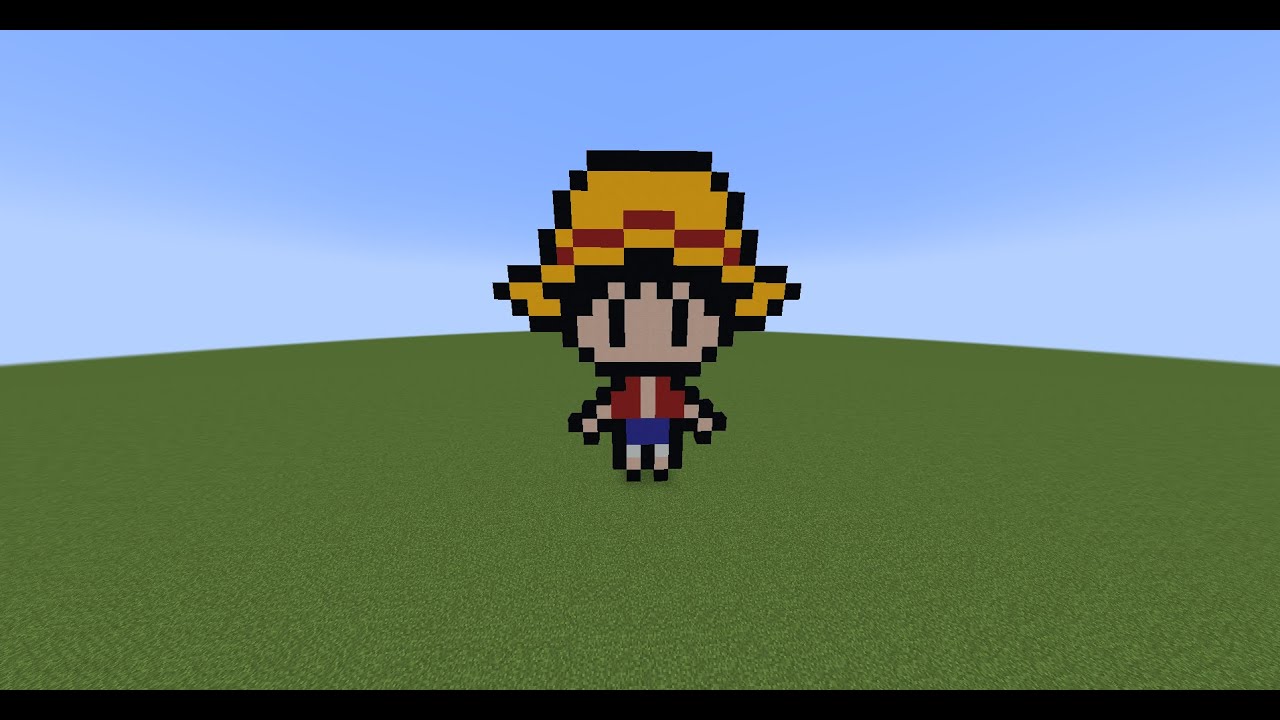 How to build Luffy from One Piece in Minecraft - YouTube