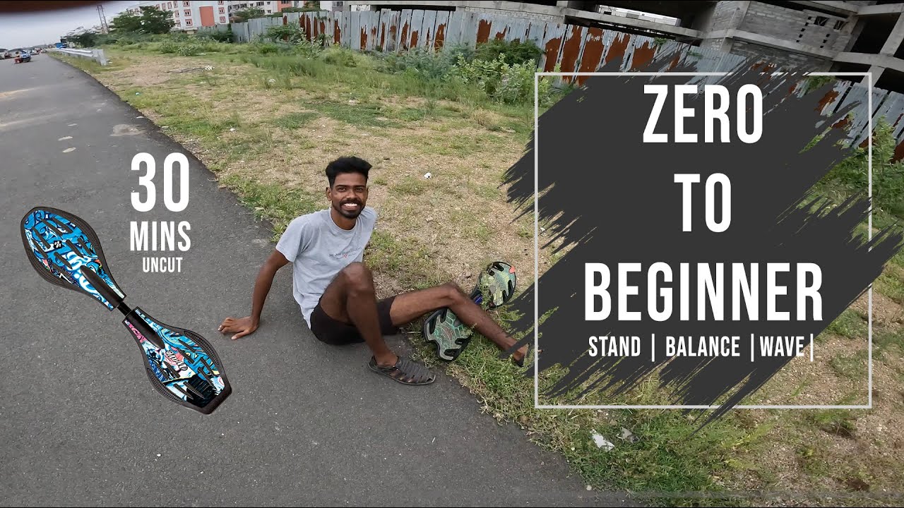 Learning Basics of Wave Board in 30 mins | Including Fails | Skate ...