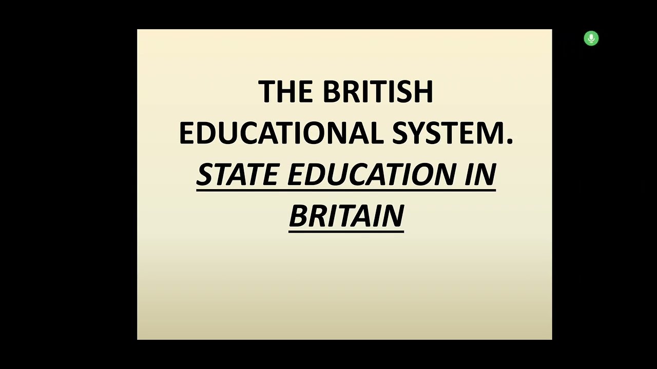 THE BRITISH EDUCATIONAL SYSTEM STATE EDUCATION IN BRITAIN - YouTube