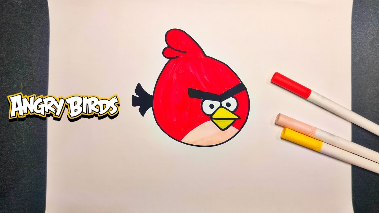 How to Draw Terence from Angry Birds (Easy Tutorial) - YouTube