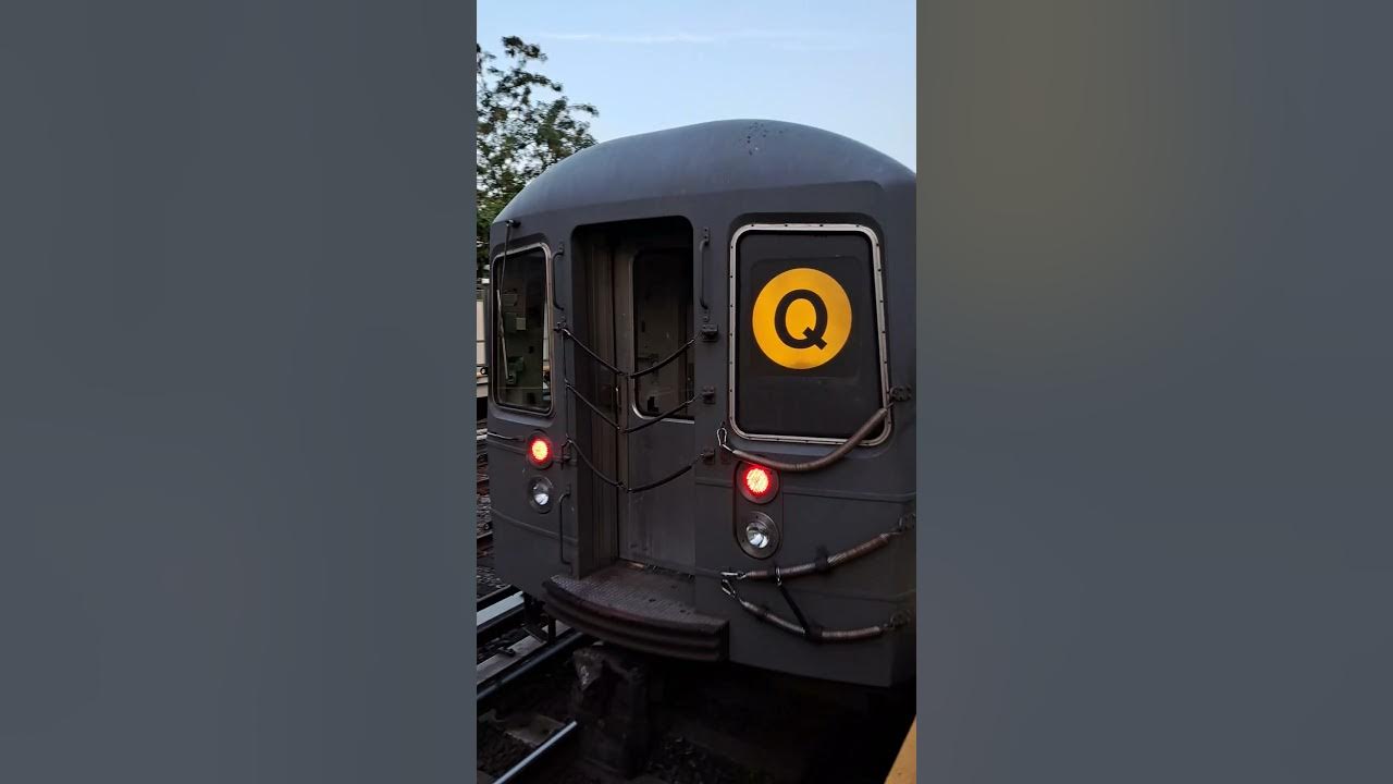Manhattan Brighton Beach Bound R68 R68A B trains Coney Island Bound R68A Q train at Avenue J ...