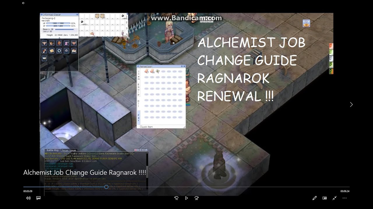 Alchemist Job Change Quest Ragnarok - YouTube