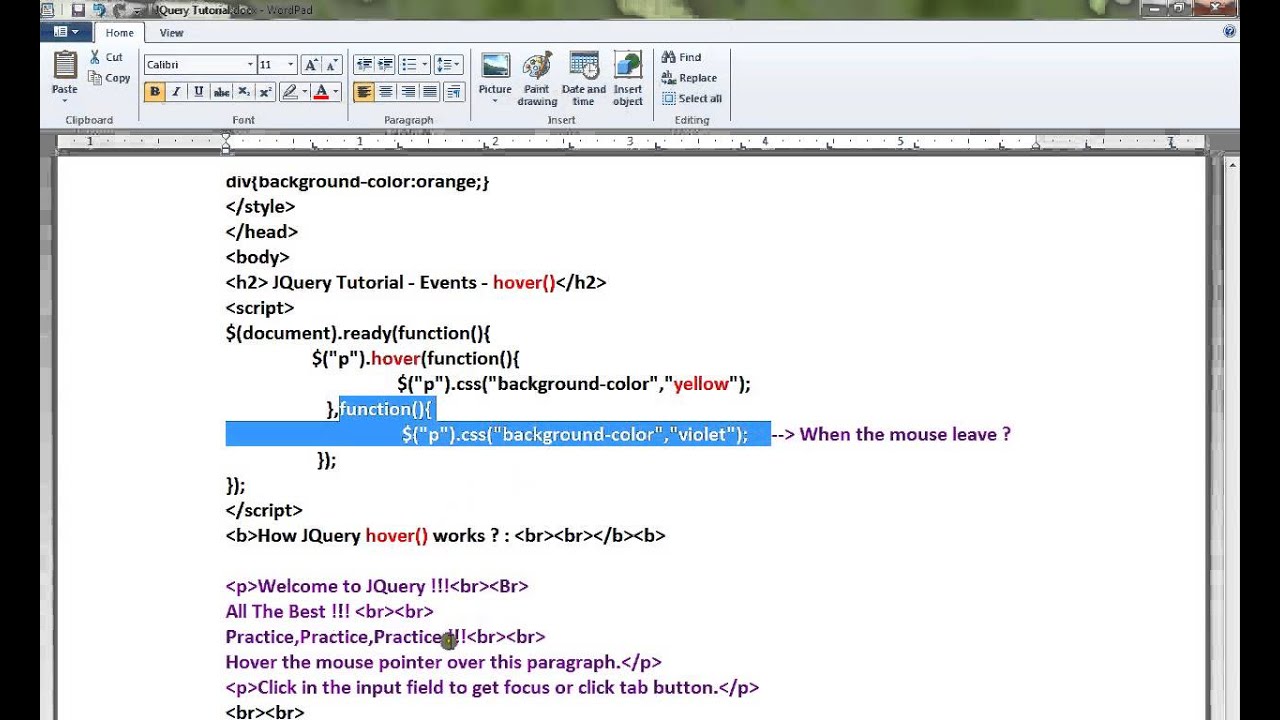 TAMIL HOVER METHOD IN JQUERY DEMO - YouTube