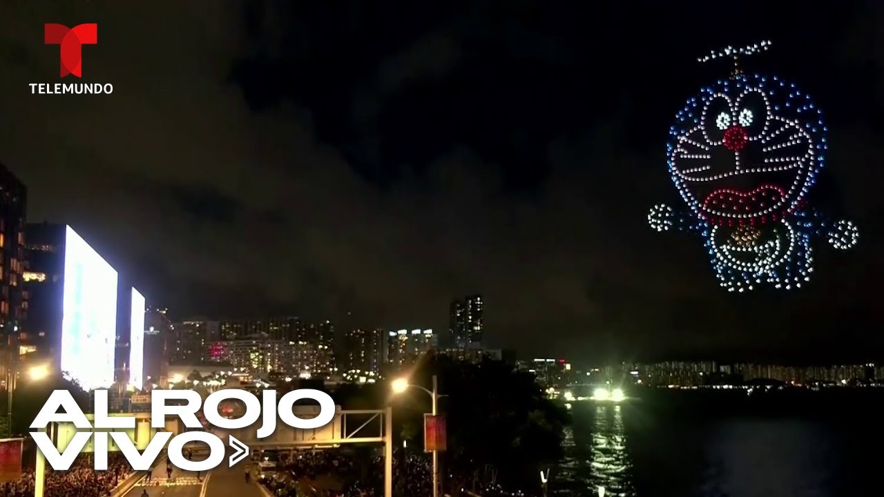 Doraemon: Espectáculo de drones ilumina el cielo de Hong Kong con ...