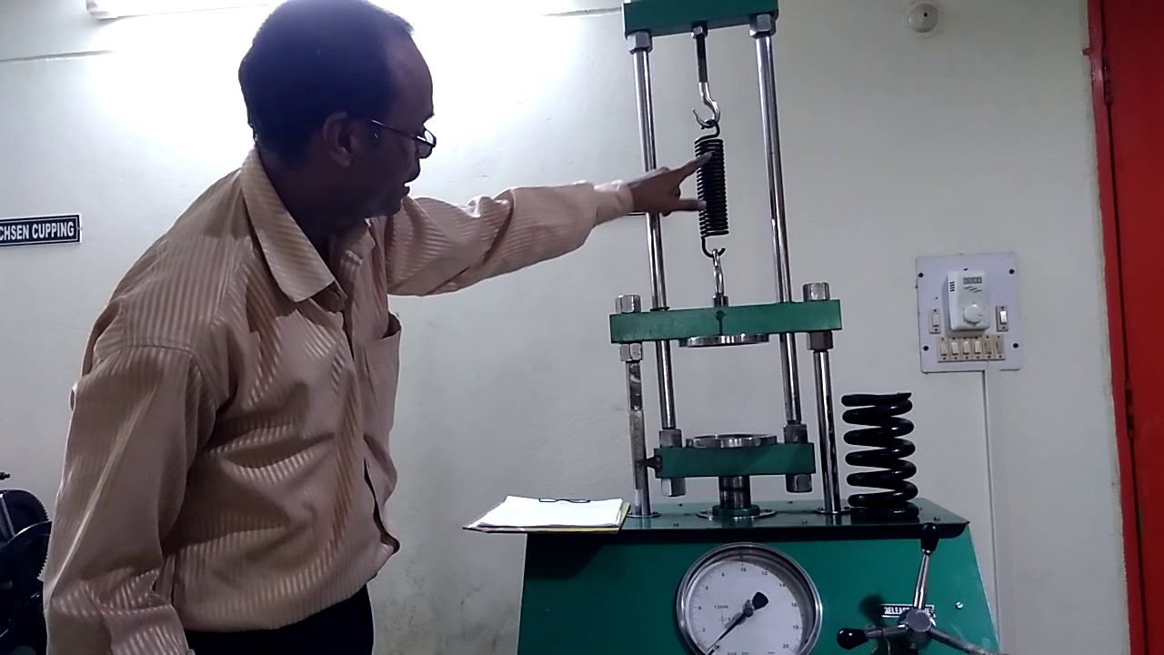 SPRING TENSILE TEST, STIFFNESS TEST , HOOKES LAW IN हिंदी - YouTube