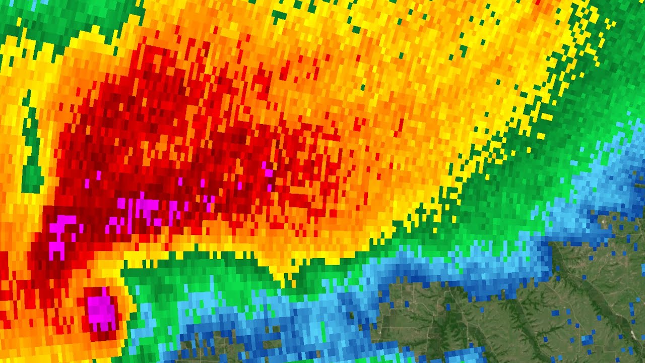 2016 Chapman, Kansas Supercell Radar Loop - YouTube