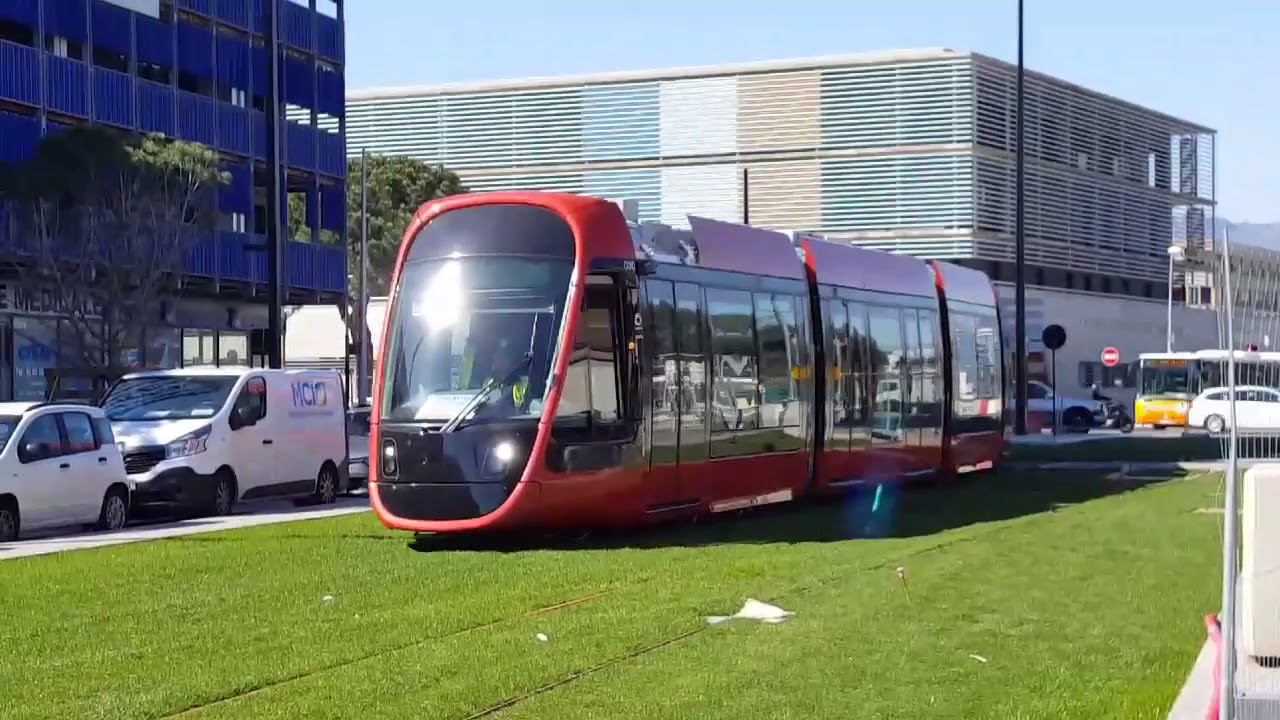 Essai du tramway de Nice T 2 le 22/03/2018 - YouTube