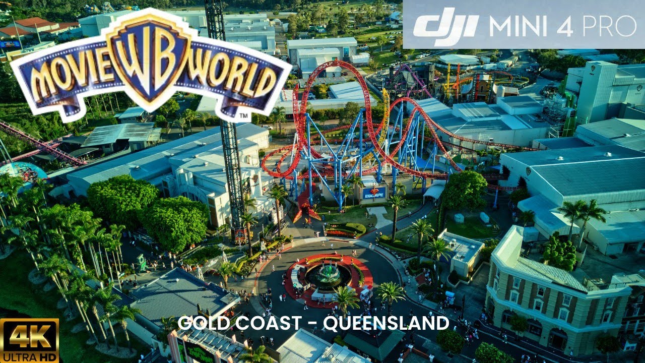 Warner Bros. Movie World | Gold Coast, Australia | DJI Mini 4 Pro - YouTube