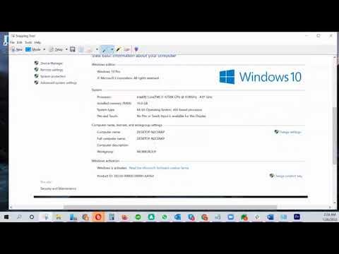 How to take a screenshot of your computer specifications - YouTube