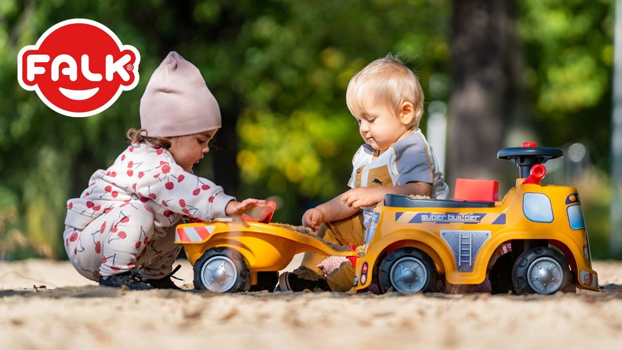 Falk - Super Builder Ride-on with sand accessories (Ref.706C) - YouTube