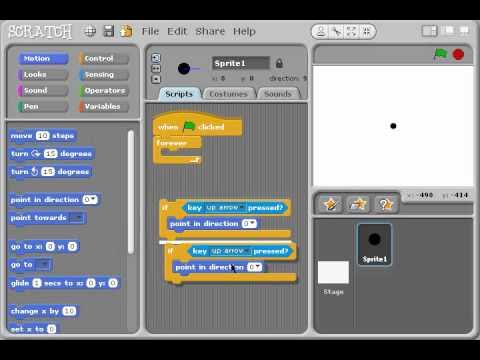 Scratch programming tuturial - lesson 1 - moving around - YouTube