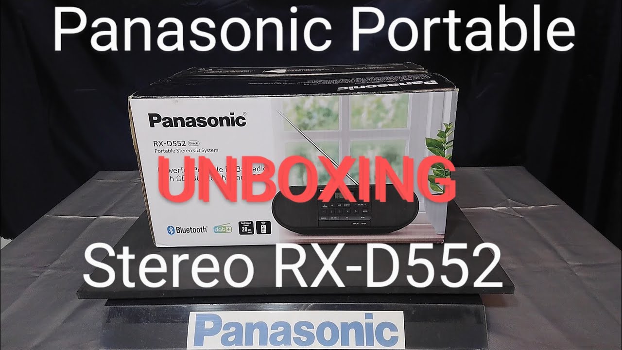 Panasonic UNBOXING RX-D552 Portable Stereo DAB FM Radio, CD, MP3, USB ...