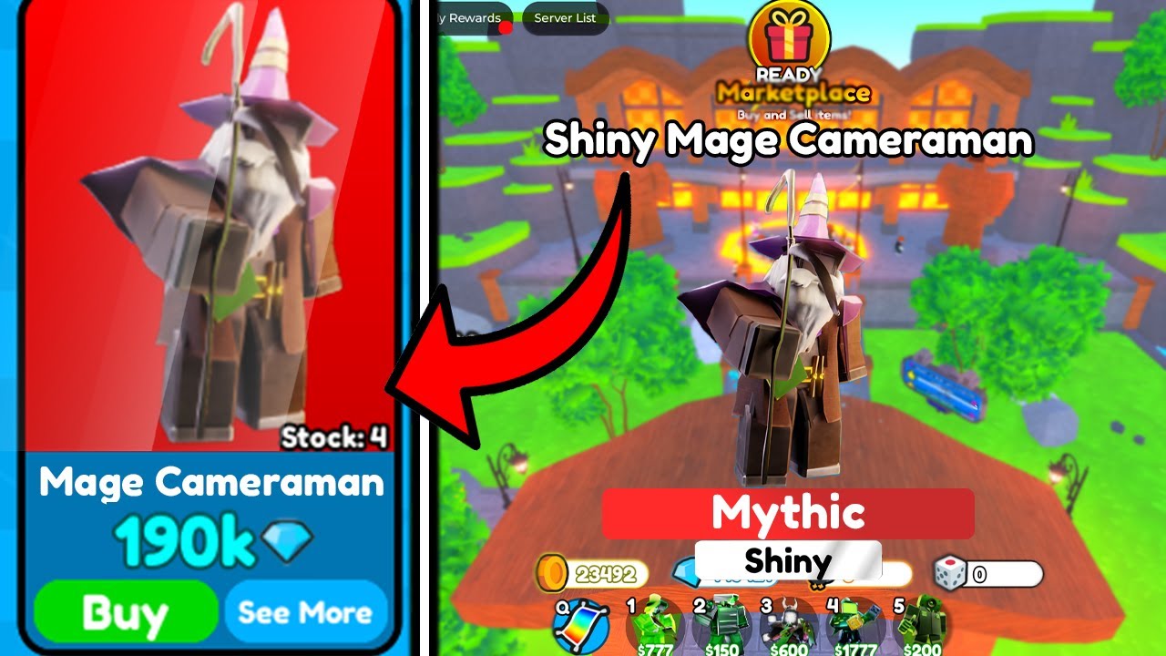 😱EZ GEMS!!🔥 I GOT SHINY MAGE CAMERAMAN and SOLD FOR 190K💎GEMS | Toilet ...