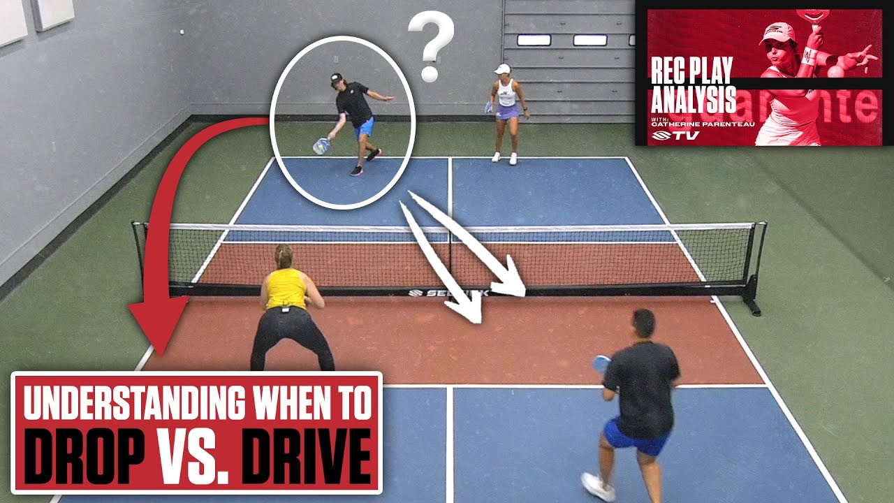 Pickleball Drive vs. Drop Shots Below the Knee - YouTube