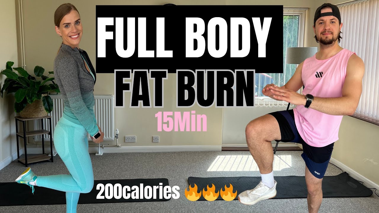 15 Minutes Fat Burn Full Body Workout[ No Equipment] Week 17 - YouTube