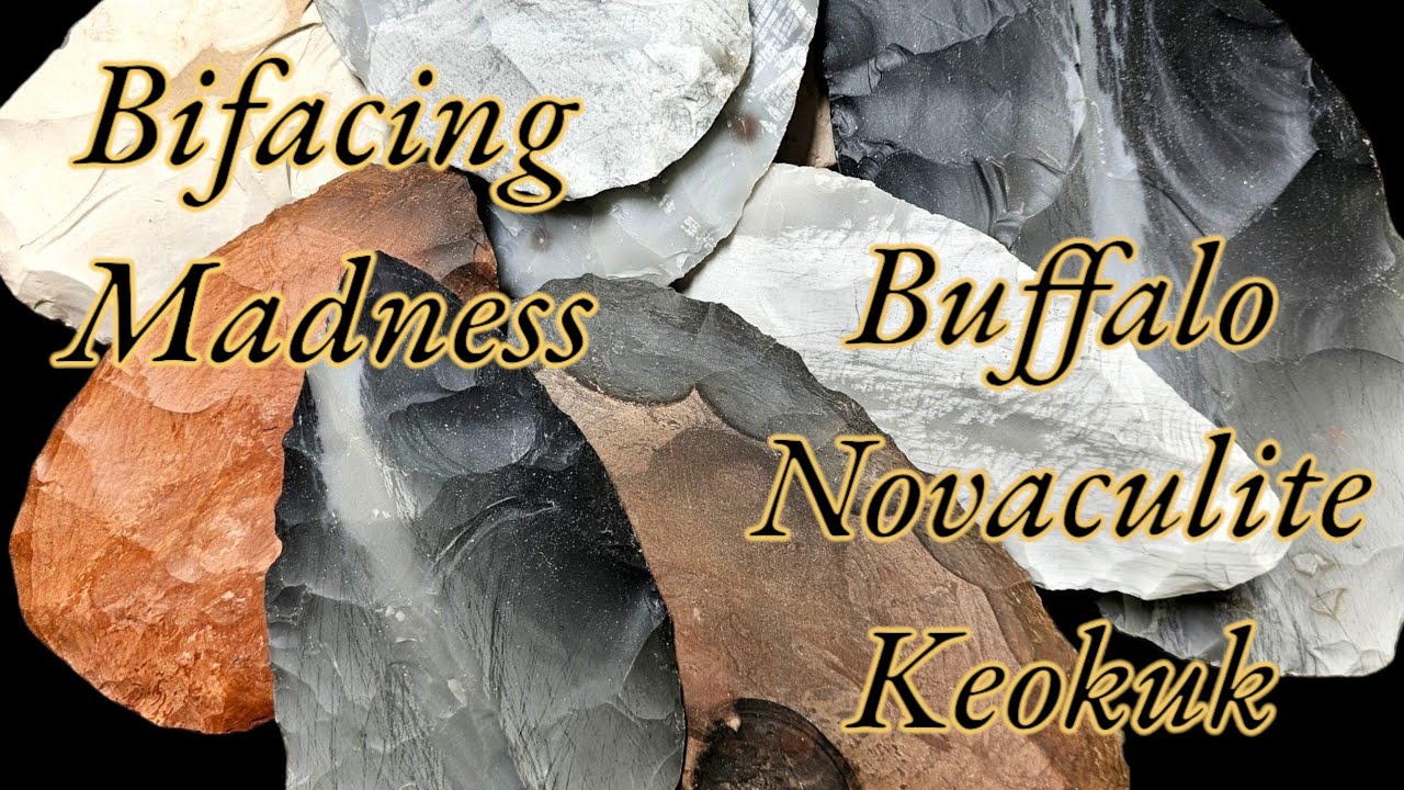 Bifacing Madness & Jabber knapping Talking Caddo Ridge Knap-In - YouTube