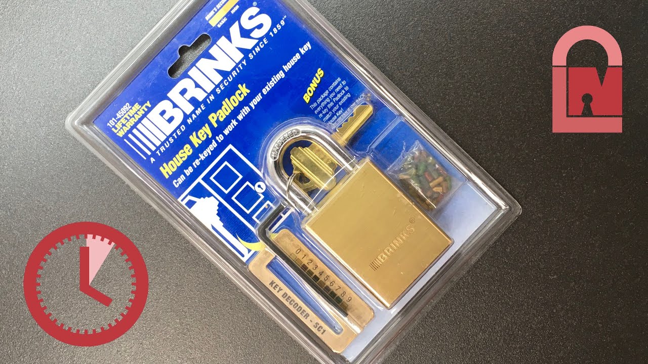 Brinks Max Security House Key Padlock Out of the Box Pick - YouTube