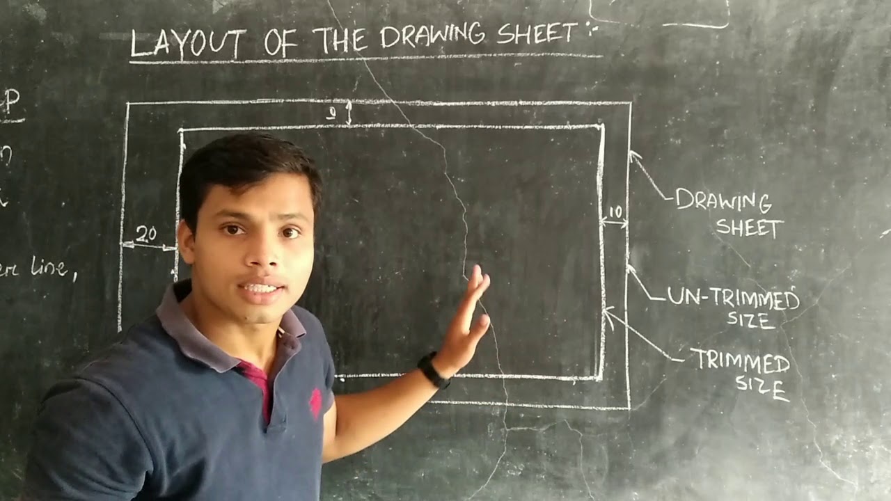 Layout of the Drawing sheet | Part-1 | Engineering drawing | Santosh ...